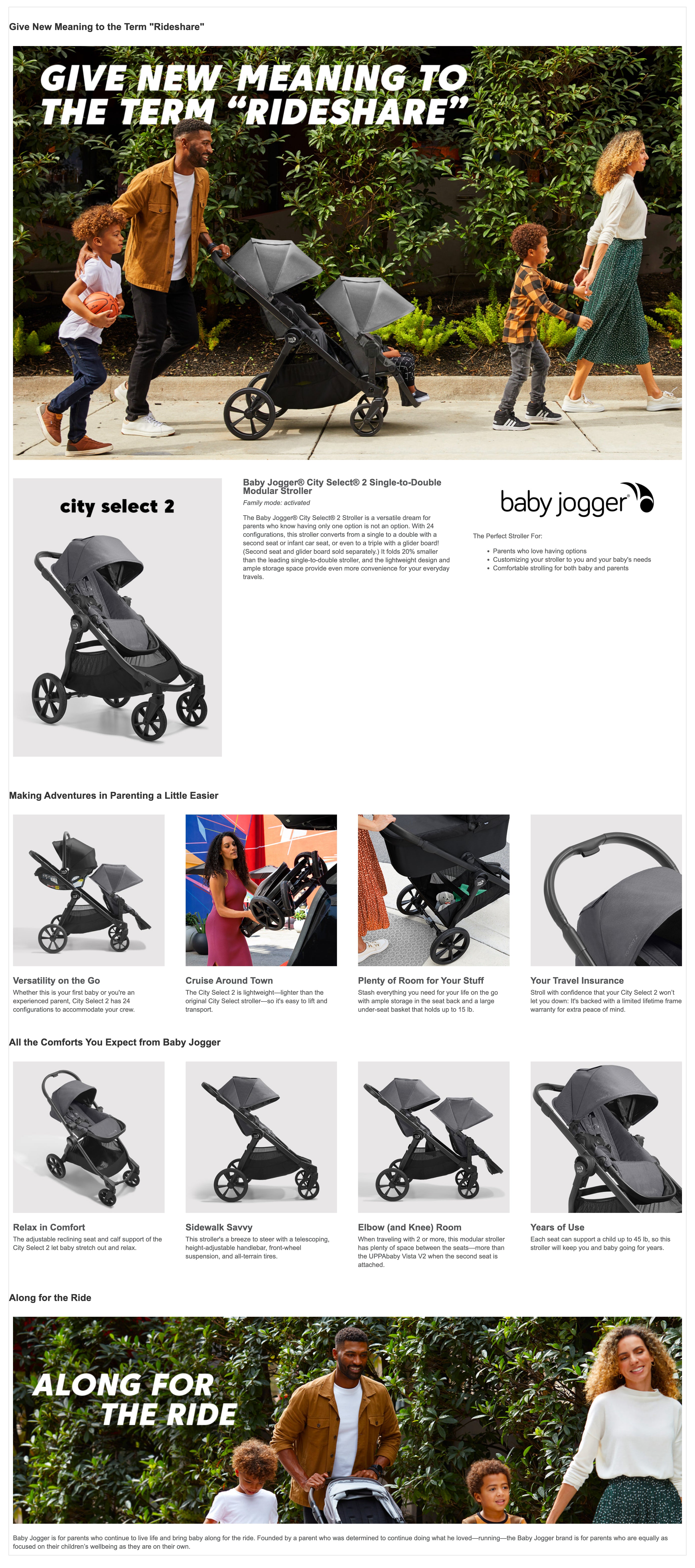 city select® 2 – Baby Jogger Canada